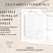 Modern Floral Minimalist Planner Bundle Daily Planner Weekly Planner ...