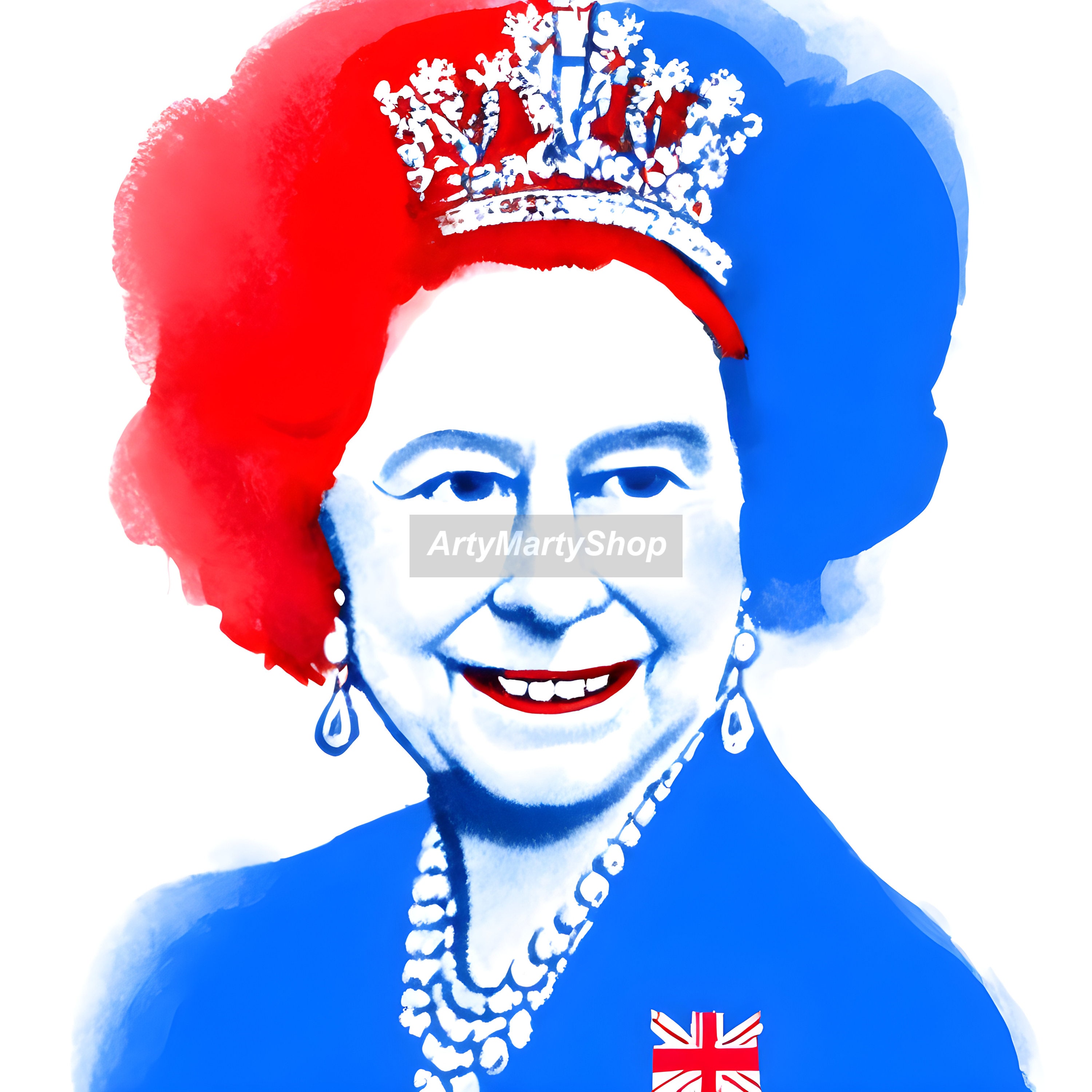 Queen Elizabeth II Vector SVG - Etsy