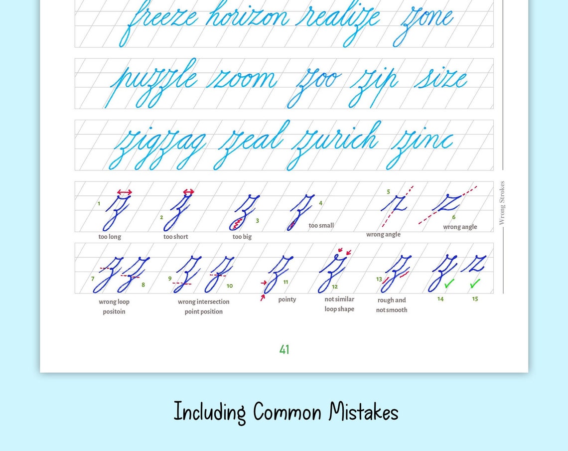 CURSIVE HANDWRITING TUTORIAL - Etsy