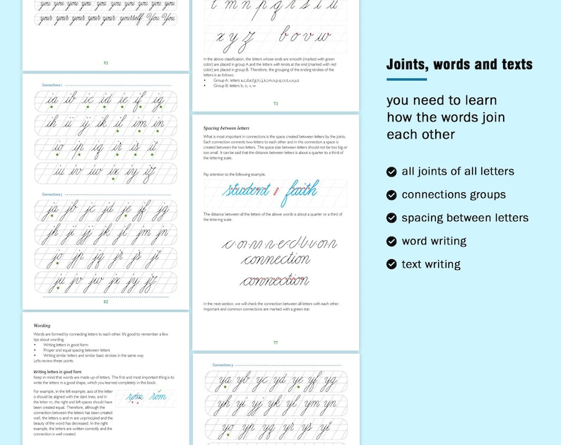 CURSIVE HANDWRITING TUTORIAL - Etsy