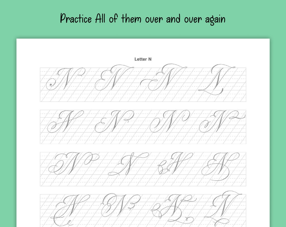 32 Capital Letters for Copperplate - Etsy