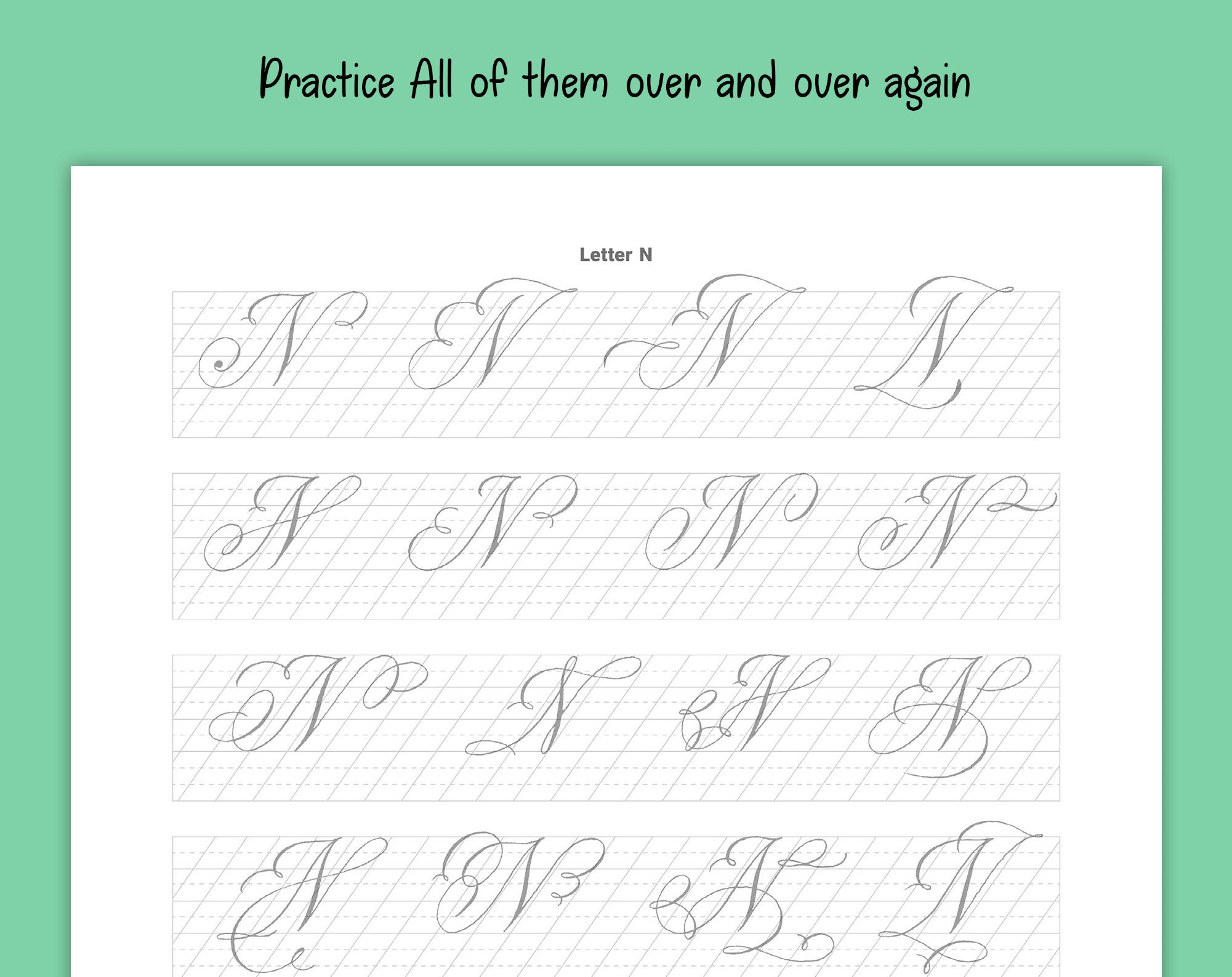 32 Capital Letters for Copperplate - Etsy