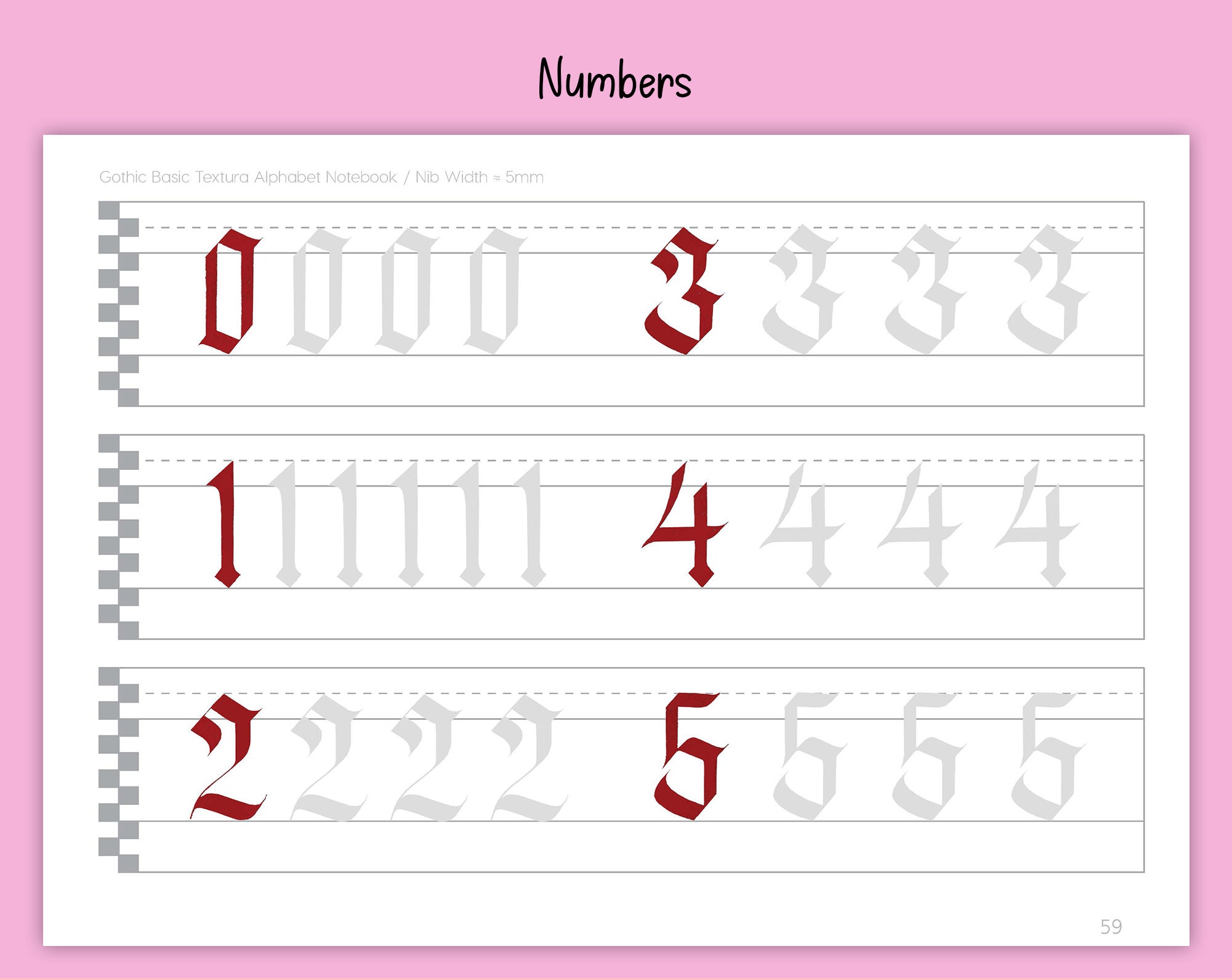 GOTHIC TEXTURA Worksheets - Etsy