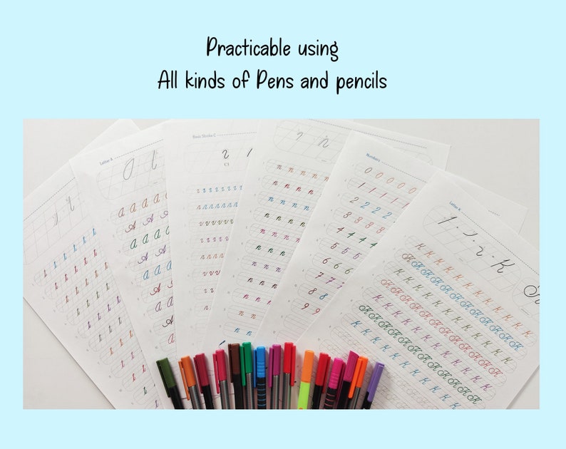 CURSIVE HANDWRITING WORKSHEETS - Etsy