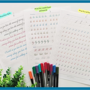 CURSIVE HANDWRITING WORKSHEETS - Etsy