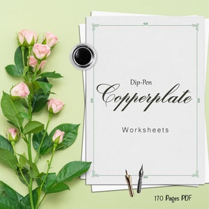 Copperplate Worksheets With Dip Pen - Etsy