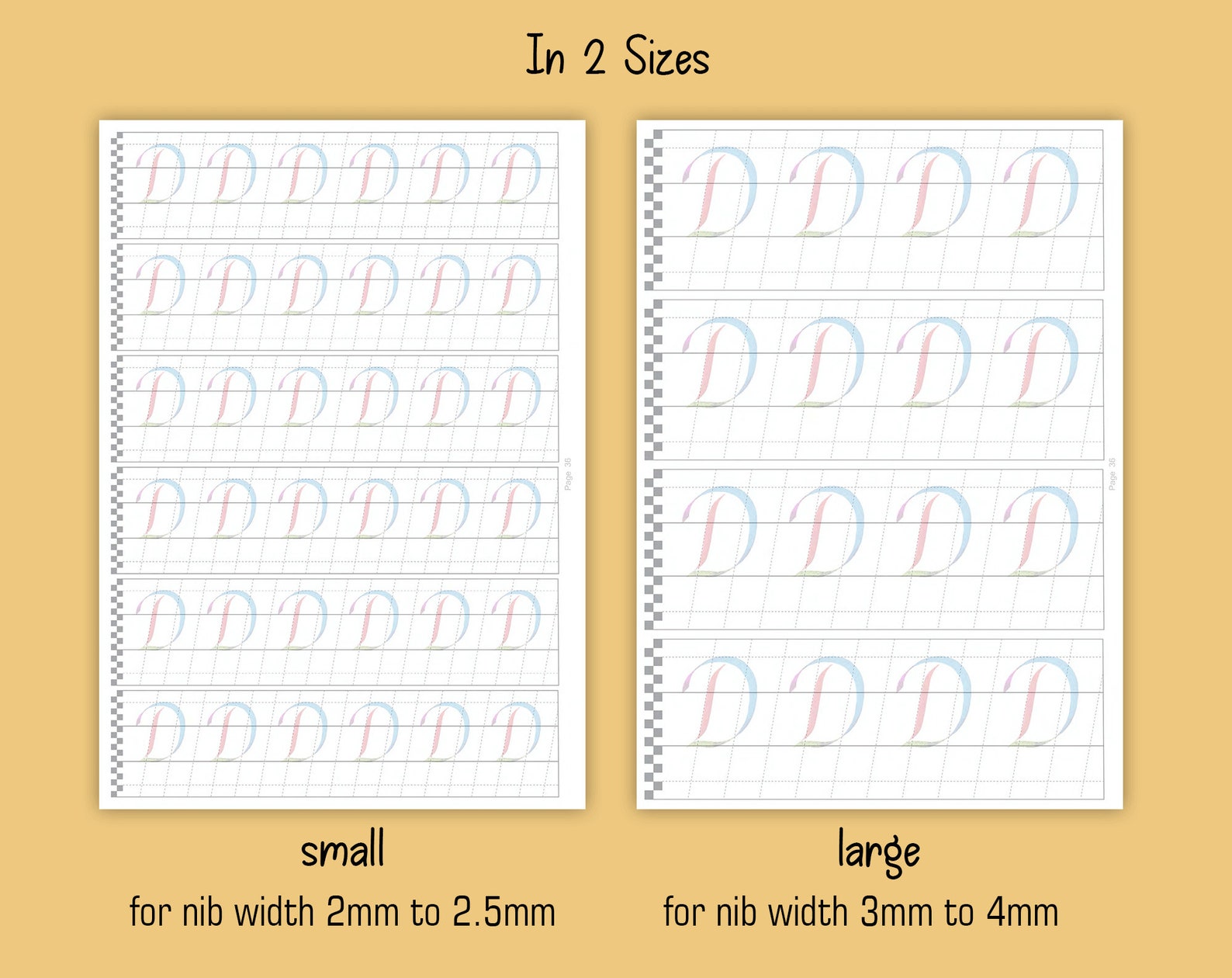 Italic Calligraphy Practice Worksheets (digital Download) - Etsy