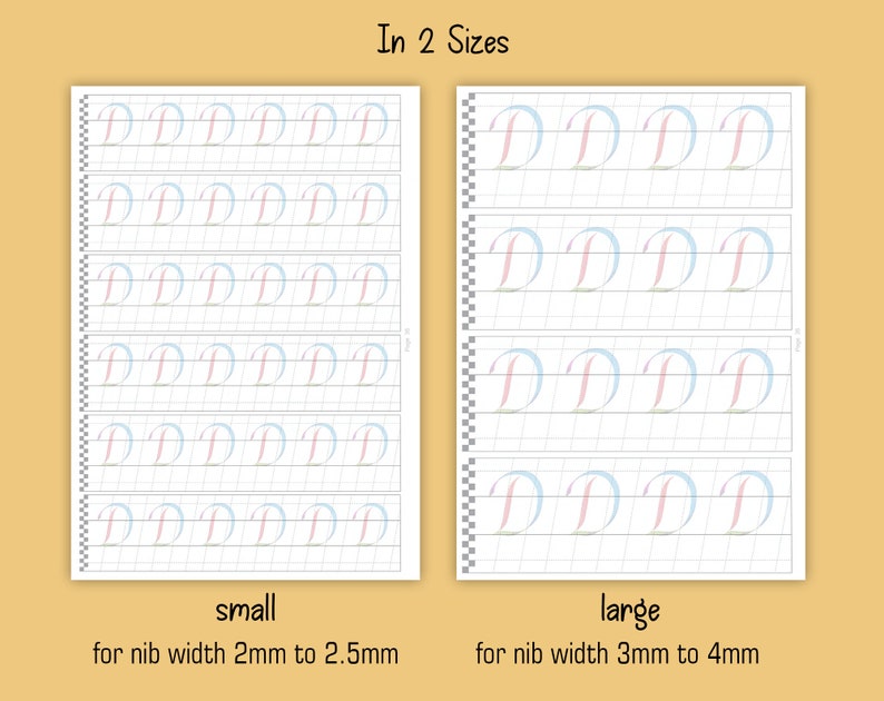 Italic Calligraphy Practice Worksheets (digital Download) - Etsy