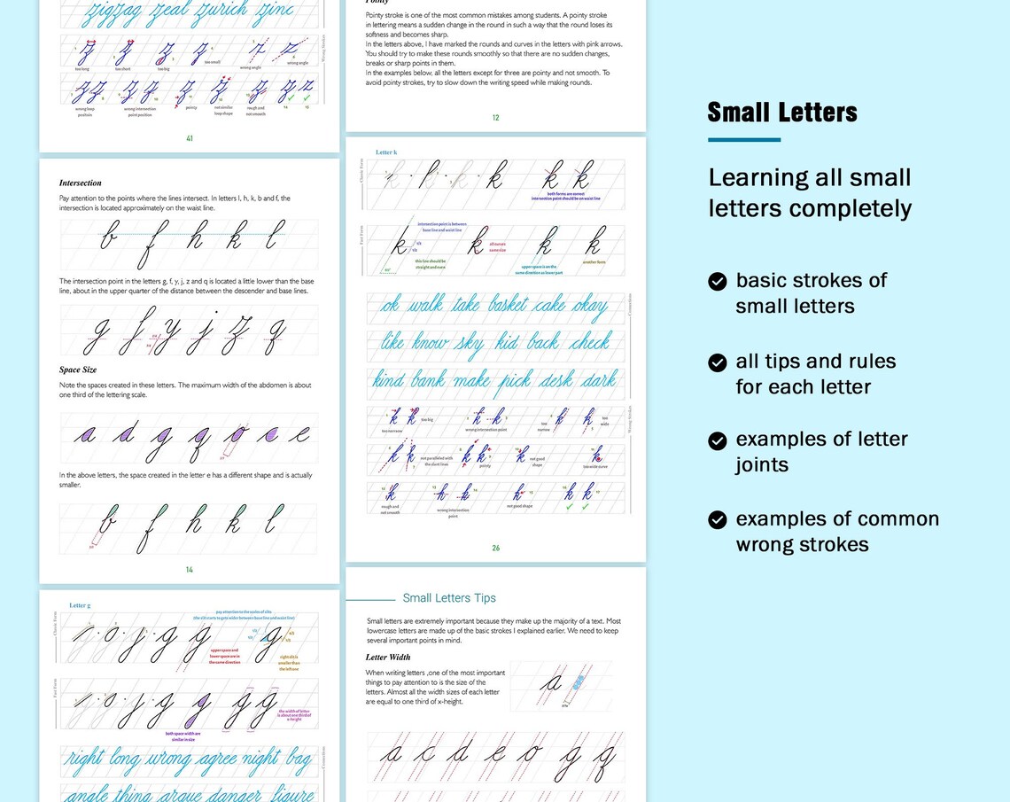 CURSIVE HANDWRITING TUTORIAL - Etsy