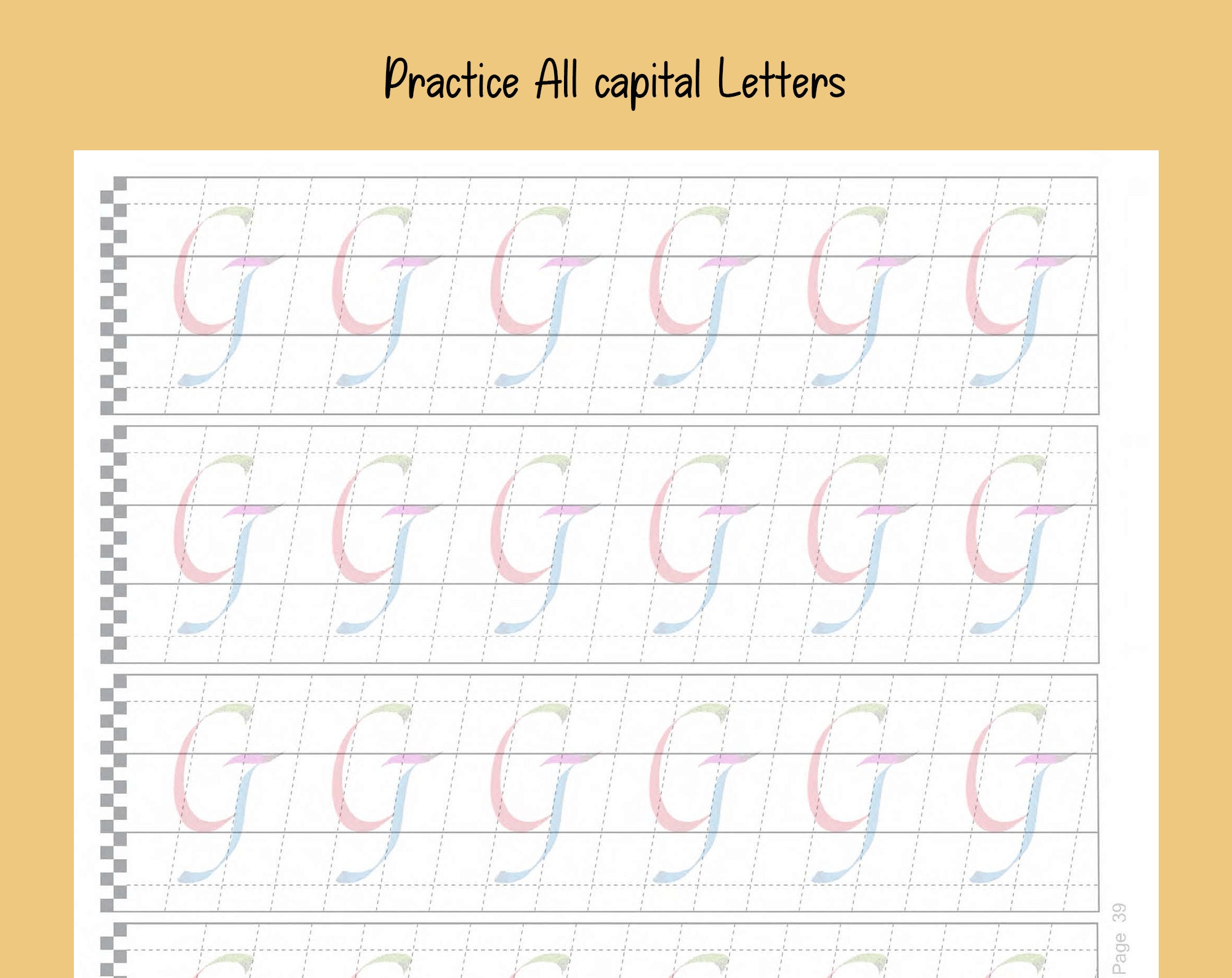 Italic Worksheets - Etsy