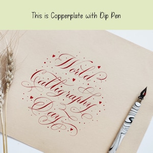 Copperplate Worksheets With Dip Pen - Etsy