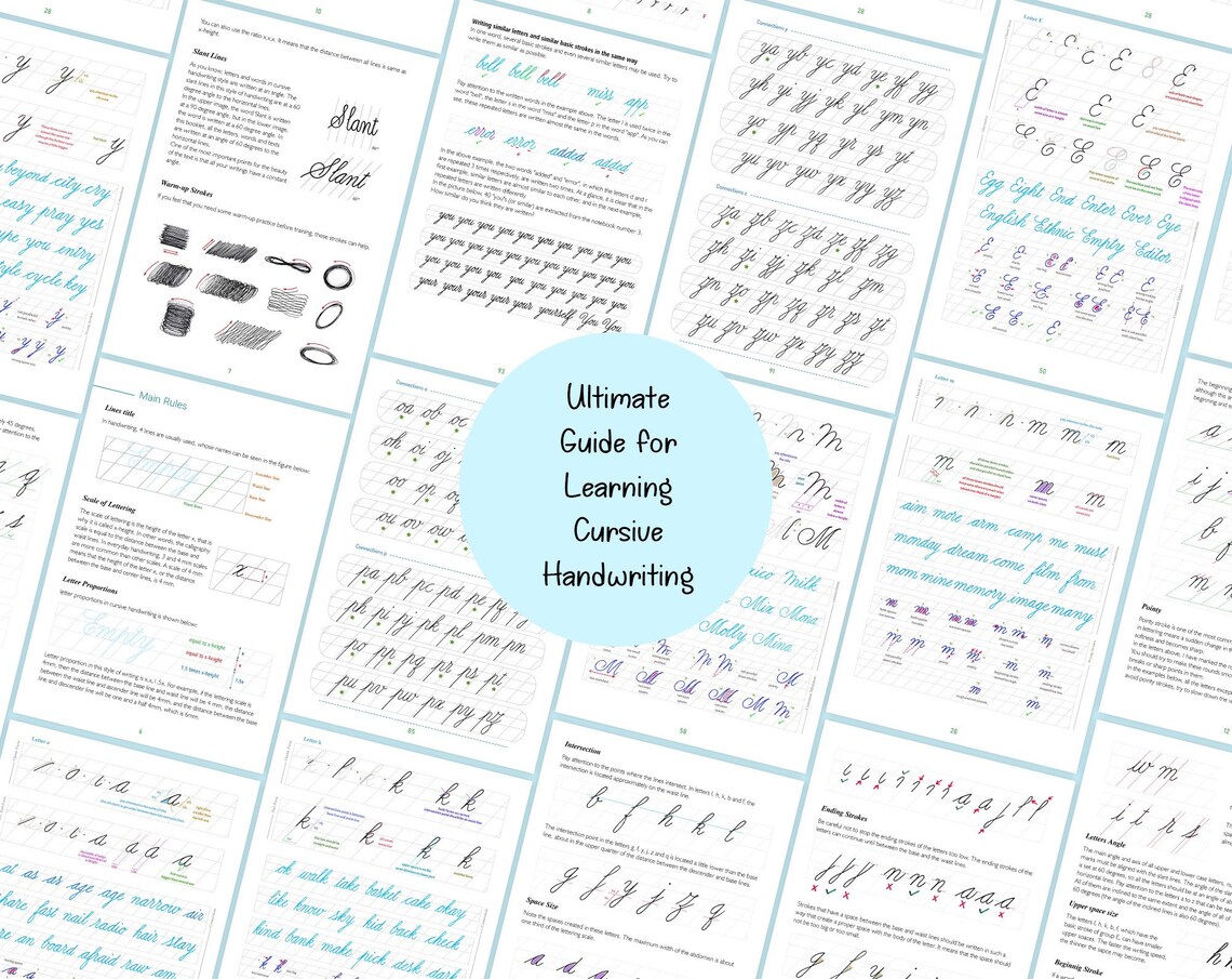 CURSIVE HANDWRITING TUTORIAL - Etsy