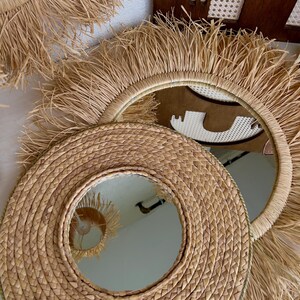 Water Hyacinth Mirror L Banana Fiber Round Mirror I Sunburst Mirror I ...