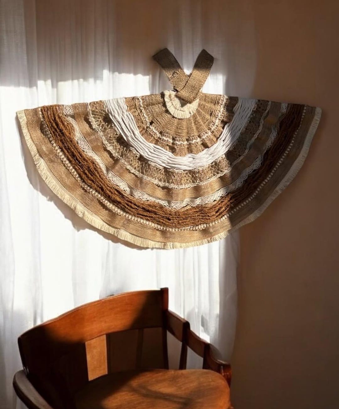 Palm Fan Wall Hanging, Raffia Fan, Fan Wall Hanging, Large Fan Wall ...