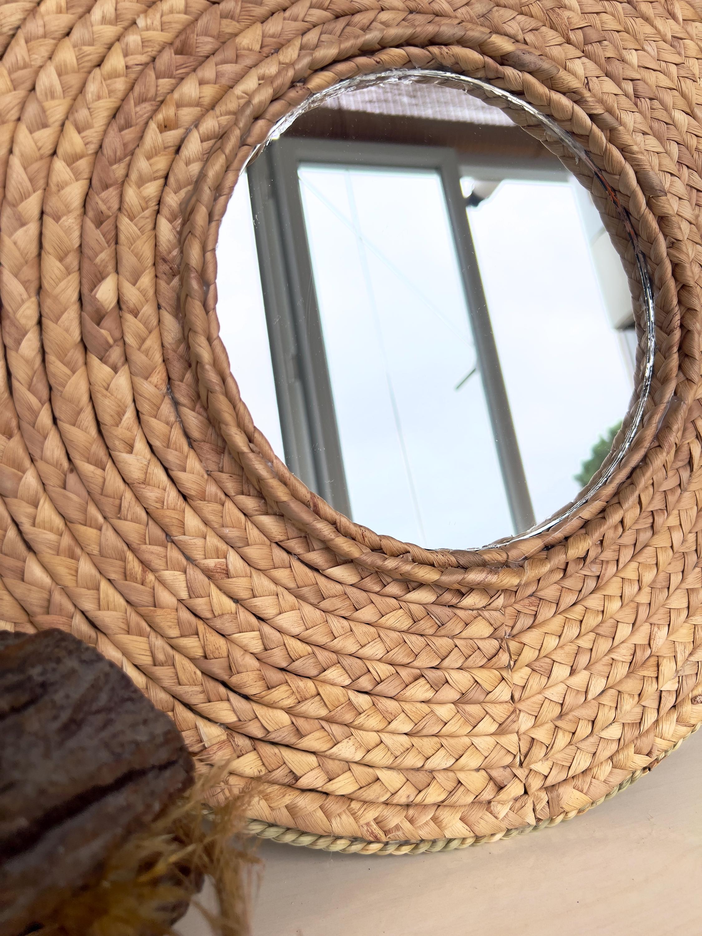Water Hyacinth Mirror L Banana Fiber Round Mirror I Sunburst Mirror I ...