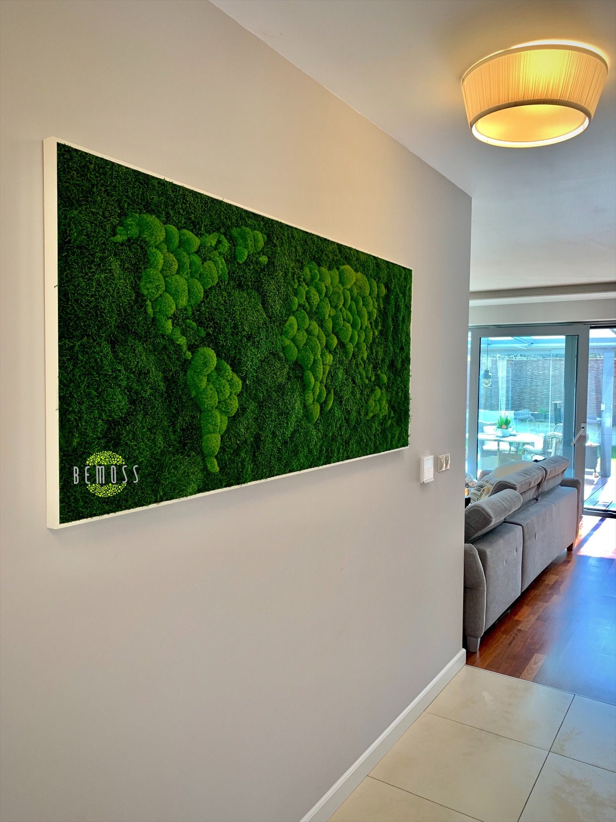 Moss Picture World Map Flatmoss&bolmoss 70x32 Inch - BEMOSS - Etsy