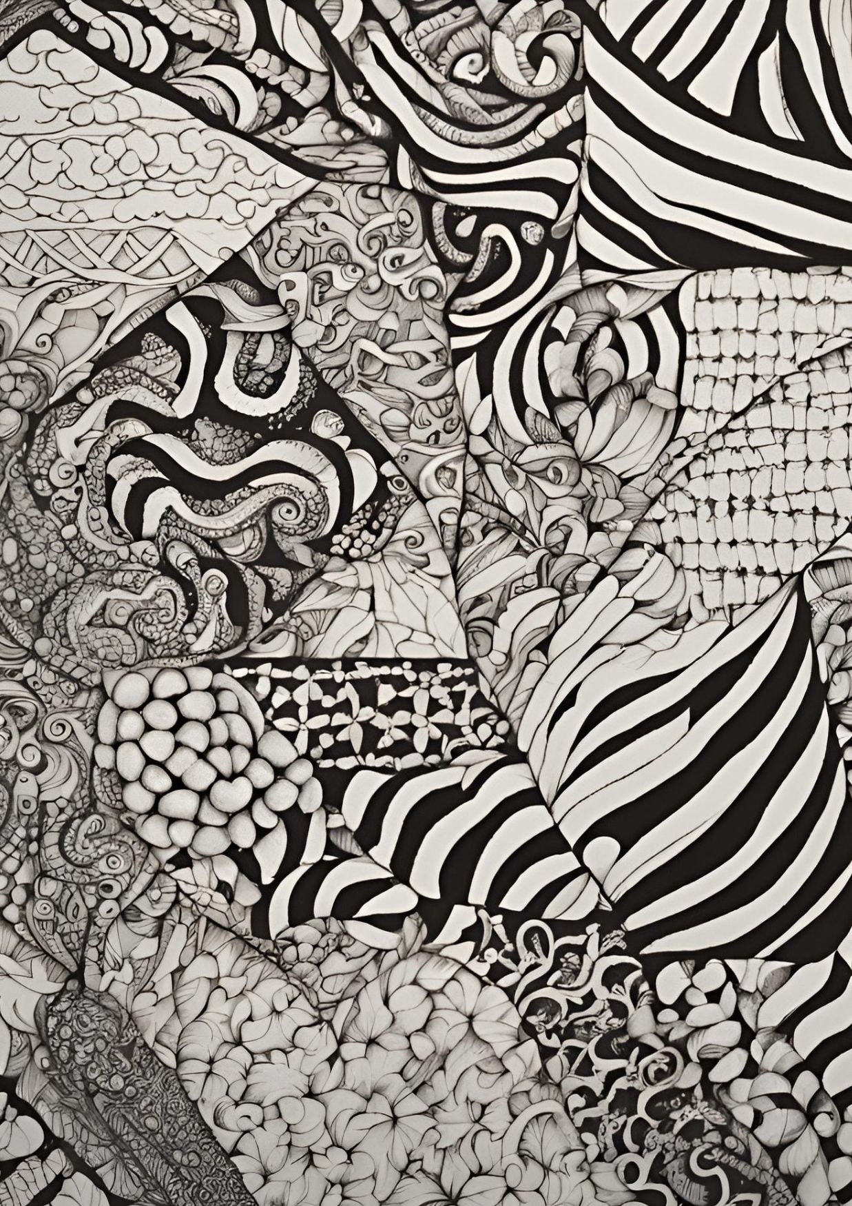 Unique Zentangle Patterns Template Pack - Digital Download for Creative ...