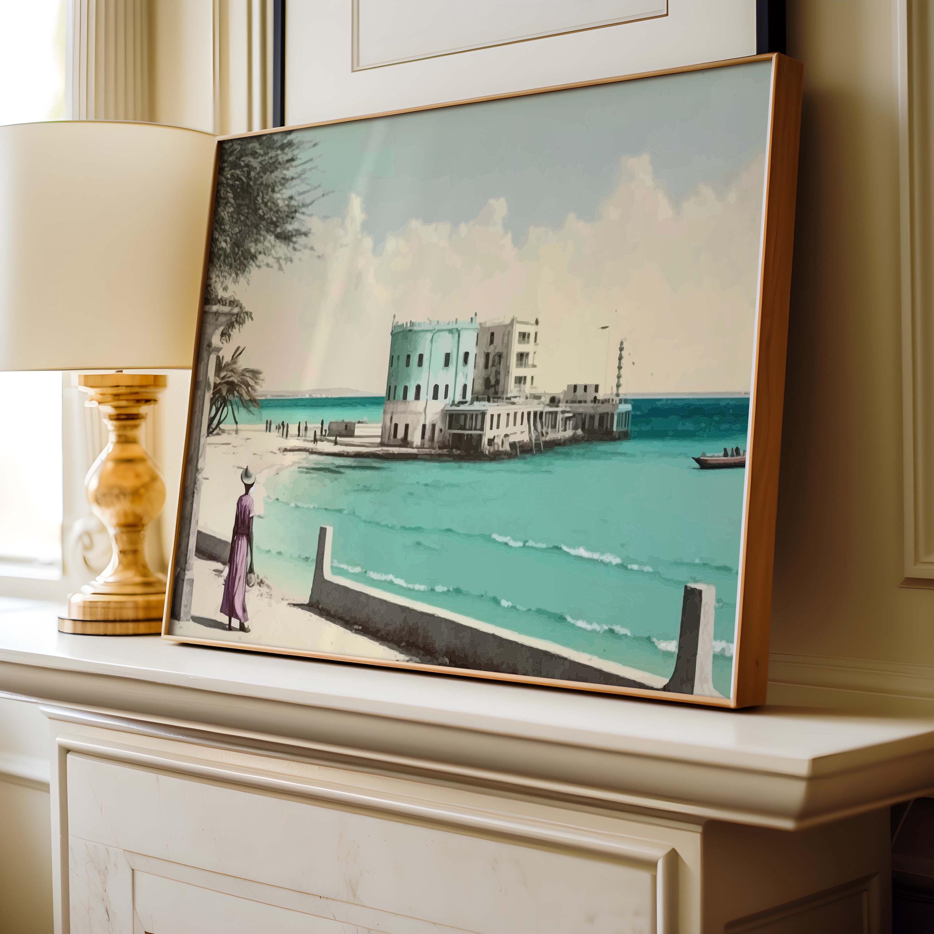 Somalia Wall Art Print, Lido Beach, Mogadishu, Somali Poster, Home ...