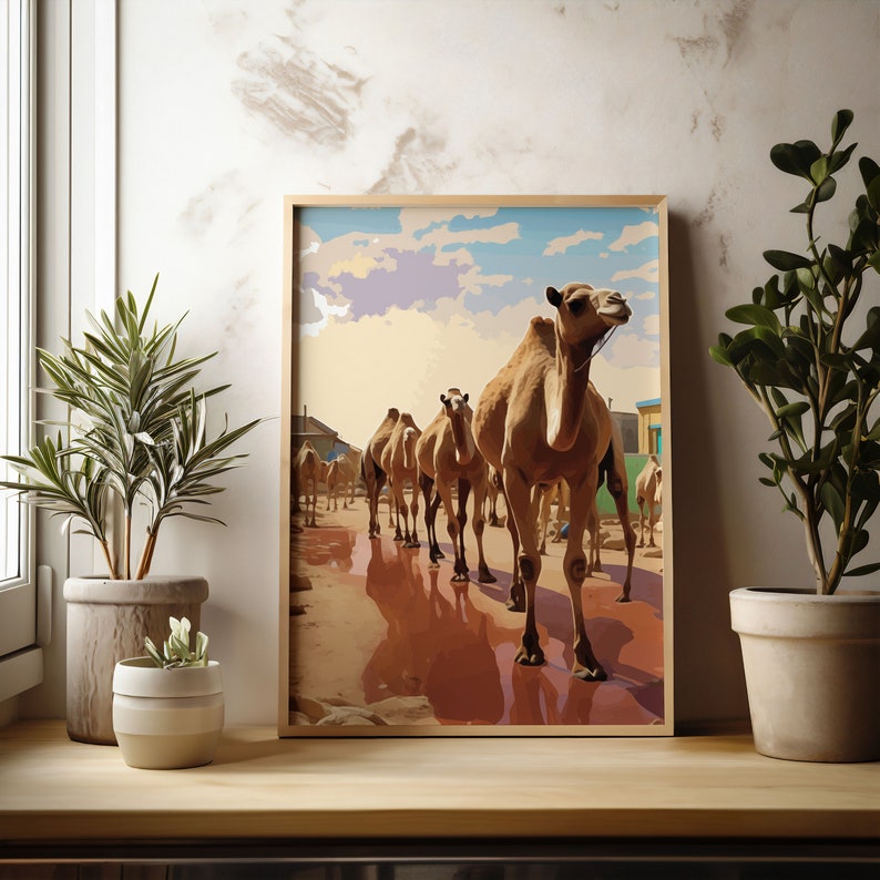 Camel Wall Art, Somali Camel Poster, Somali Camel Print, Authentic ...