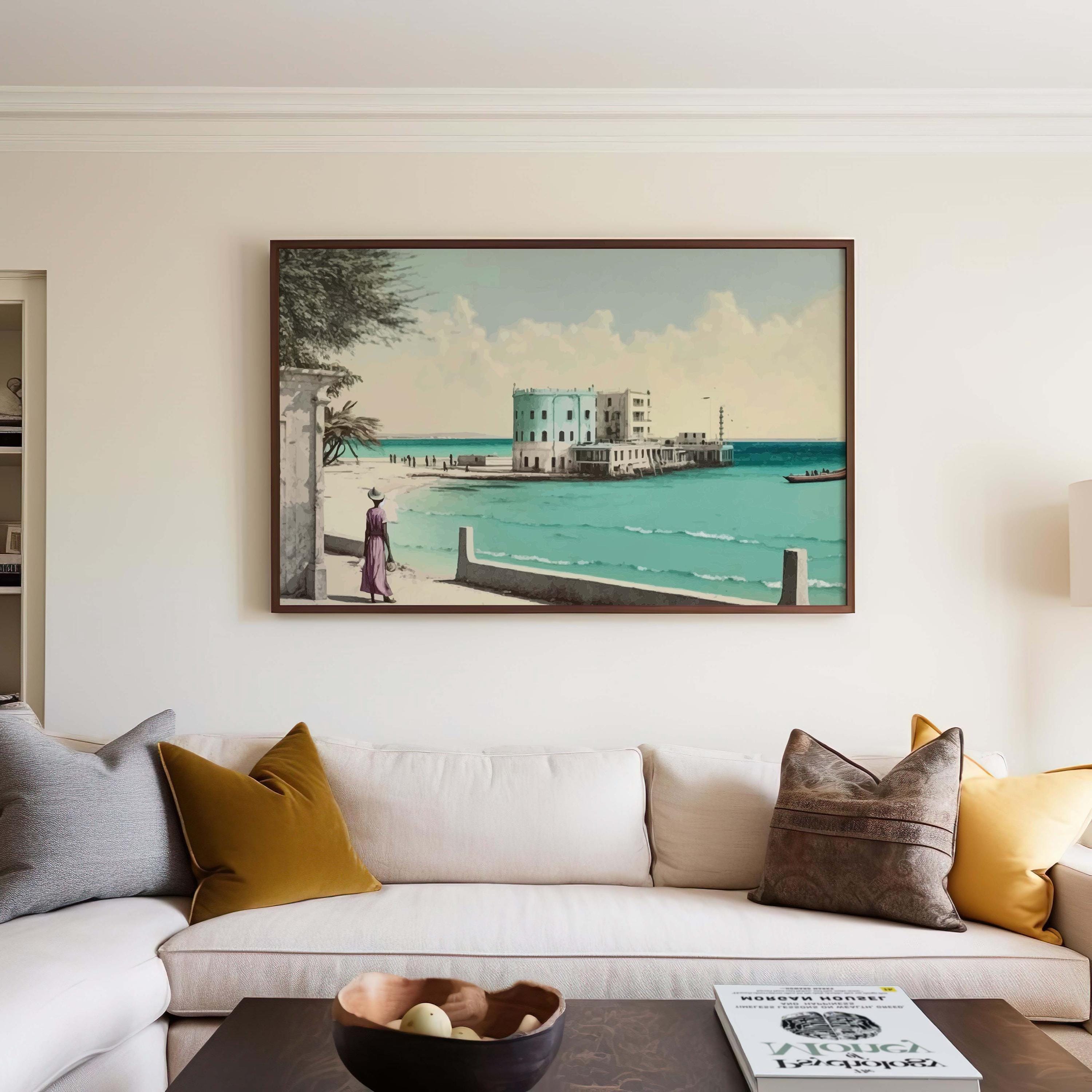 Somalia Wall Art Print, Lido Beach, Mogadishu, Somali Poster, Home ...