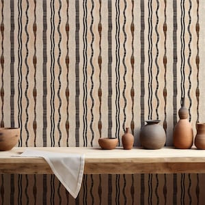 Neutral Black and White Geometric Wallpaper – Modern Minimalist Wall ...