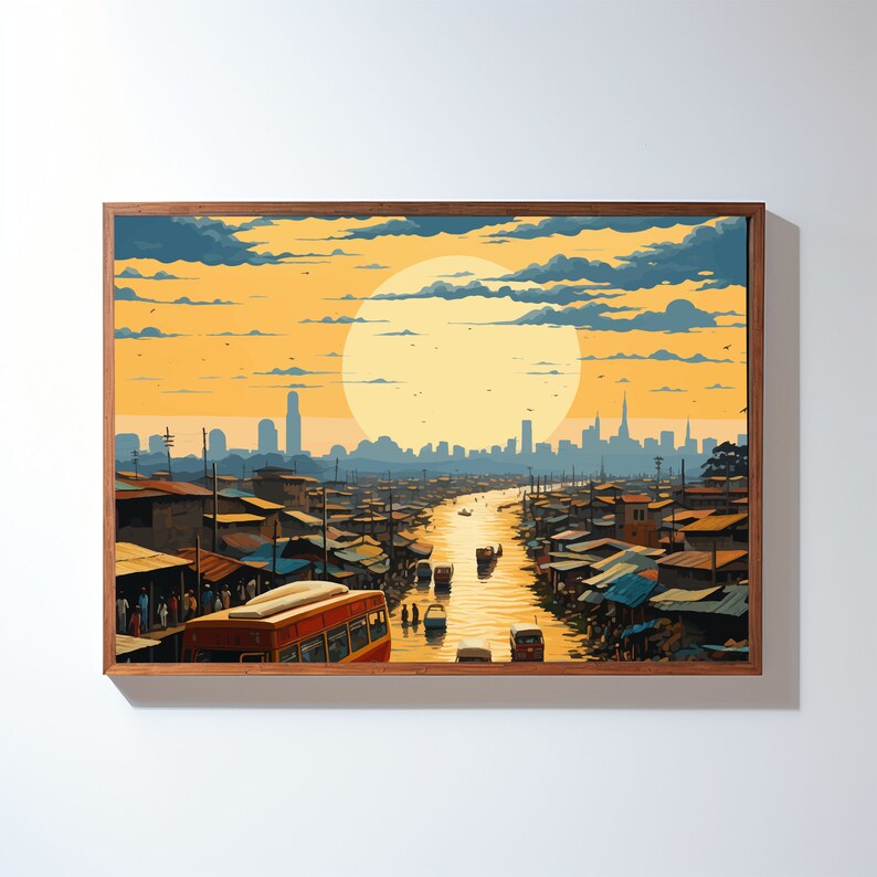 Lagos Travel Wall Art, Nigeria Painting Gifts, Africa Home Decor ...