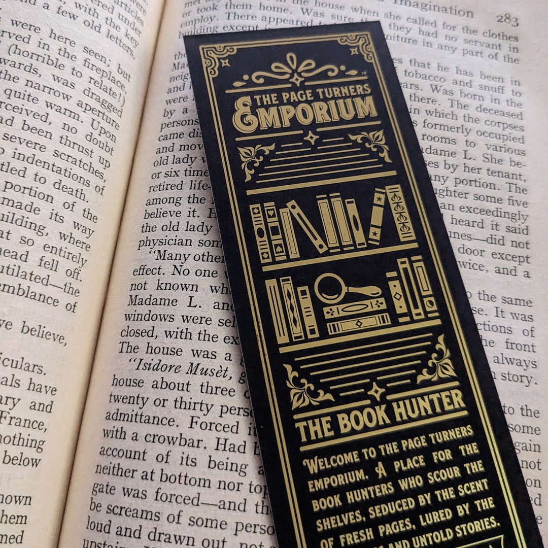 The Book Hunters Bookmark - Etsy