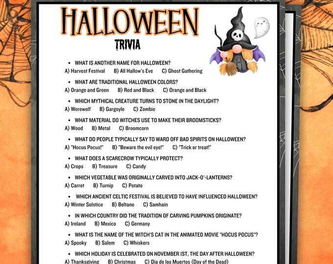 Halloween Trivia, Halloween Quiz, Halloween Activities for Kids ...