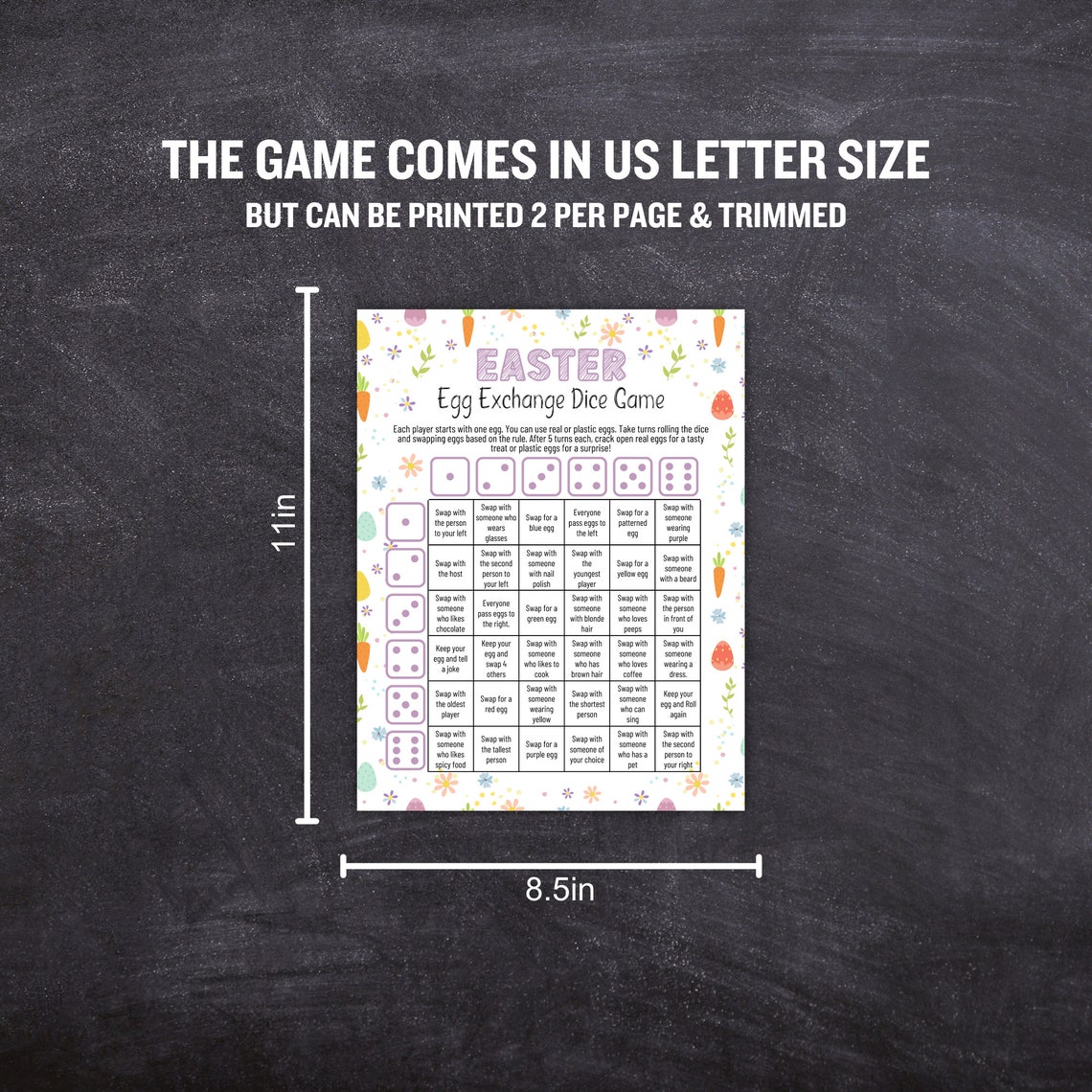 Easter Egg Exchange Dice Game, Easter Dice Game, Egg Exchange Game ...