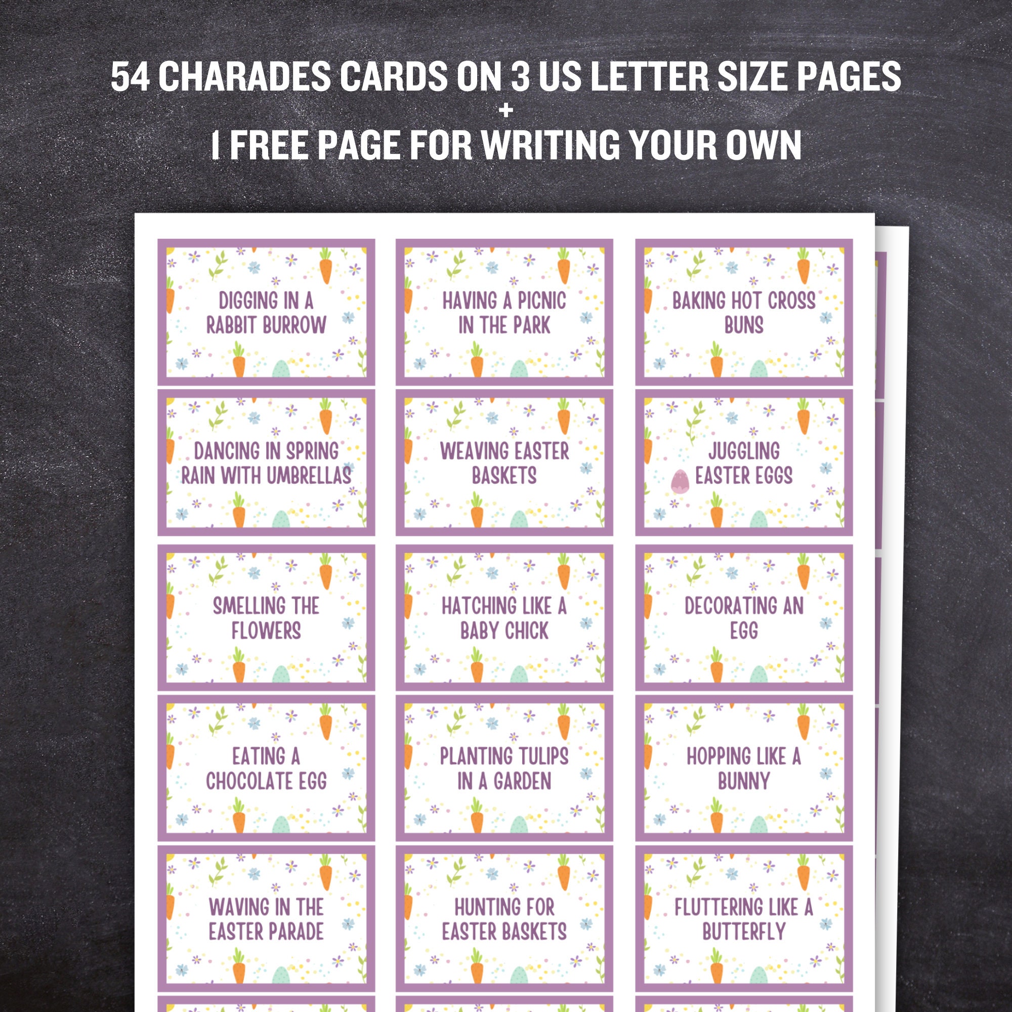 Easter Charades, Easter Pictionary, Easter Classroom Games, Easter ...