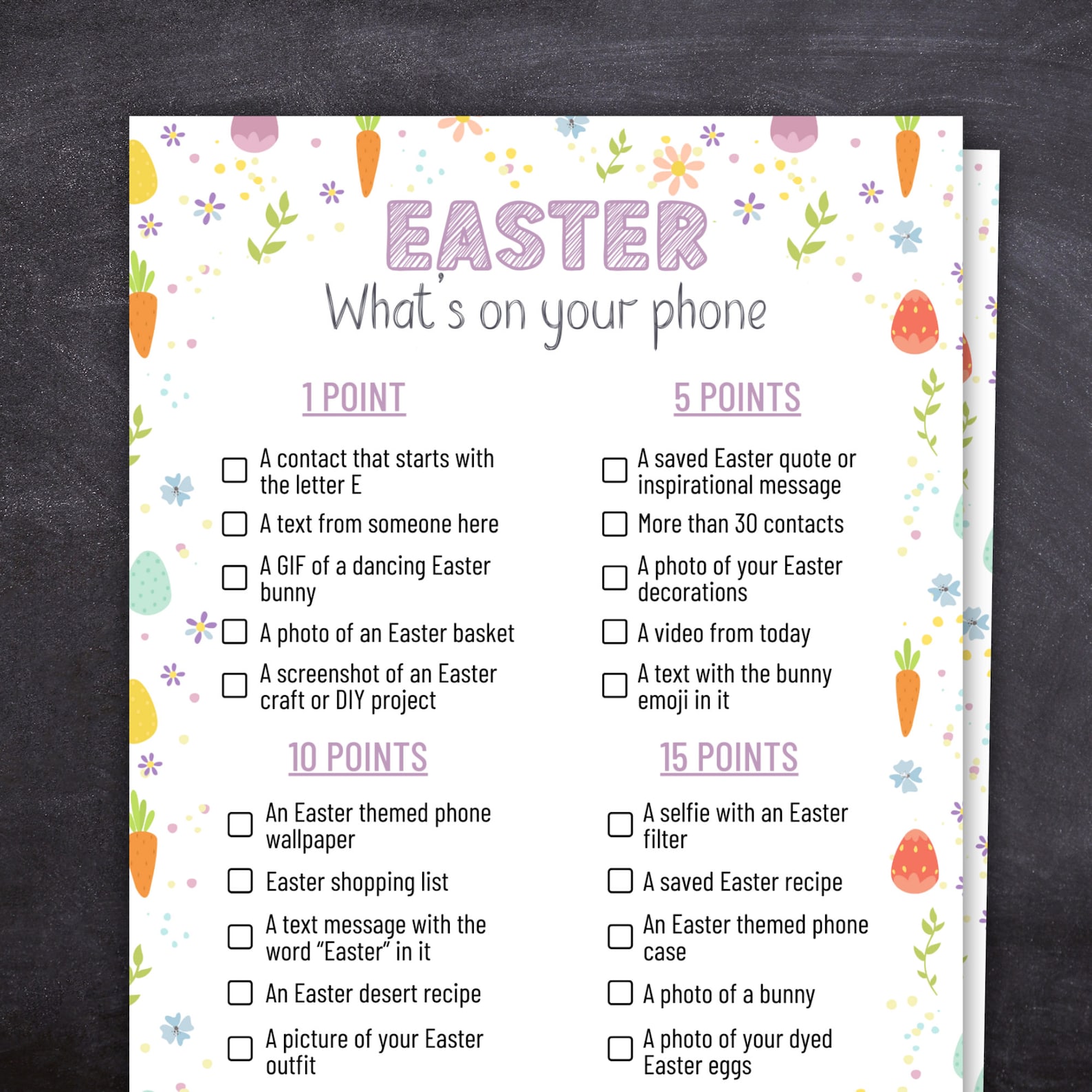 Easter What's on Your Phone Game, Easter Games and Activities ...