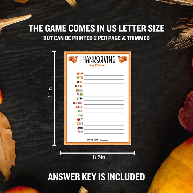 Thanksgiving Emoji Pictionary, Printable Thanksgiving Games ...