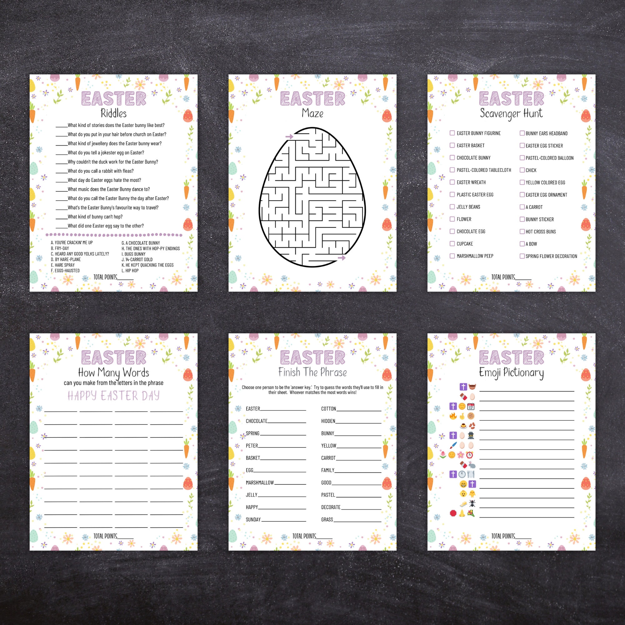 Easter Games, Easter Party Games, Printable Easter Games, Easter ...