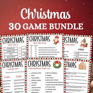 Christmas Games, Christmas Games Printable , Christmas Games Bundle ...