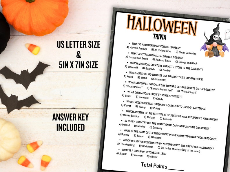 Halloween Trivia, Halloween Quiz, Halloween Activities for Kids ...