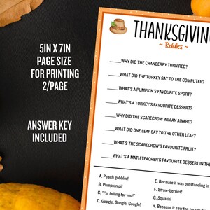 Thanksgiving Riddles, Printable Thanksgiving Party Games and Activities ...
