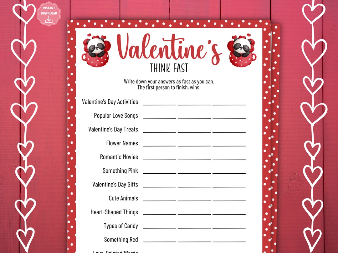 Valentine's Day Games, Valentine's Day Party Games, Valentine's Day ...