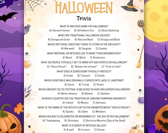 Halloween Trivia, Halloween Quiz, Halloween Activities for Kids ...