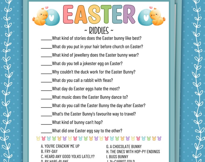 Easter Trivia, Easter Quiz, Easter Games, Easter Party Games and ...