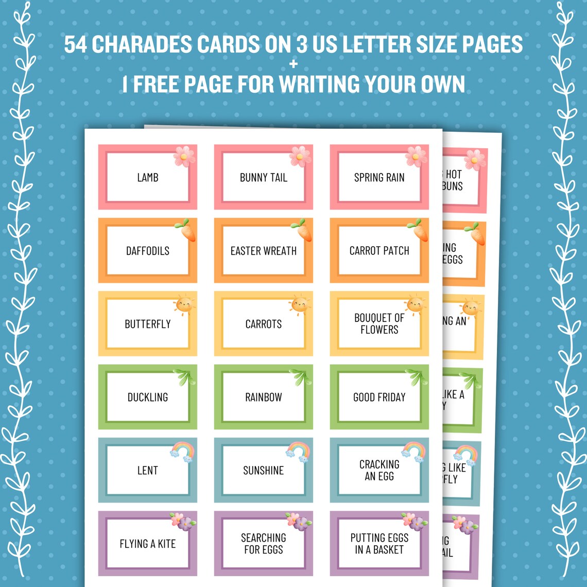 Easter Charades, Easter Pictionary, Easter Classroom Games, Easter ...