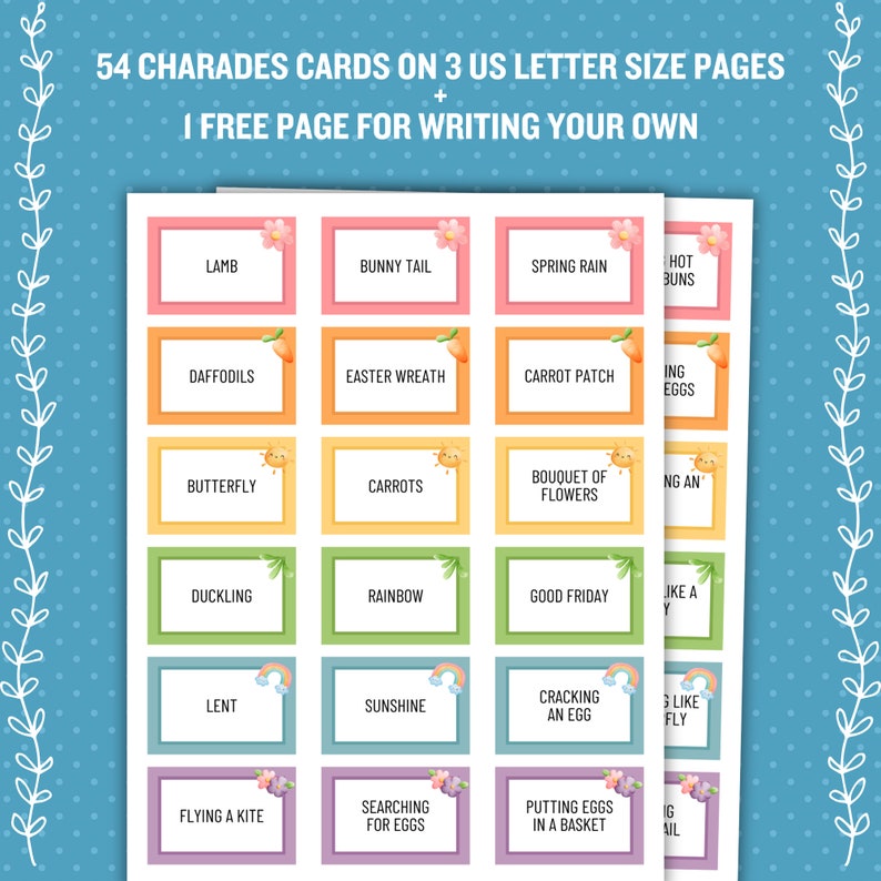 Easter Charades, Easter Pictionary, Easter Classroom Games, Easter ...