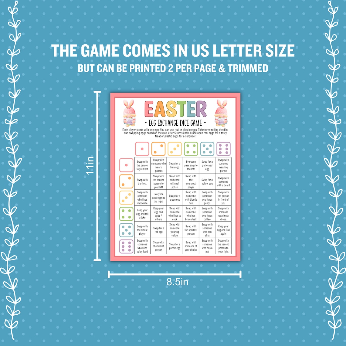 Easter Egg Exchange Dice Game, Easter Dice Game, Egg Exchange Game ...