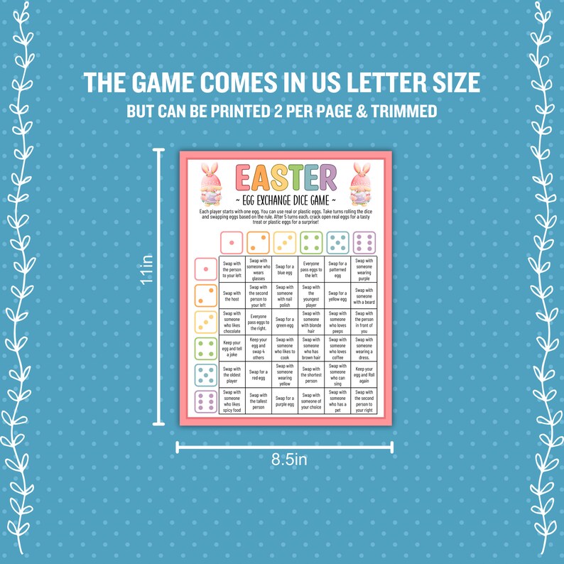 Easter Egg Exchange Dice Game, Easter Dice Game, Egg Exchange Game ...