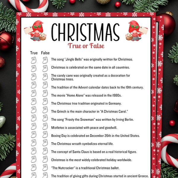 Printable Christmas Games - Etsy