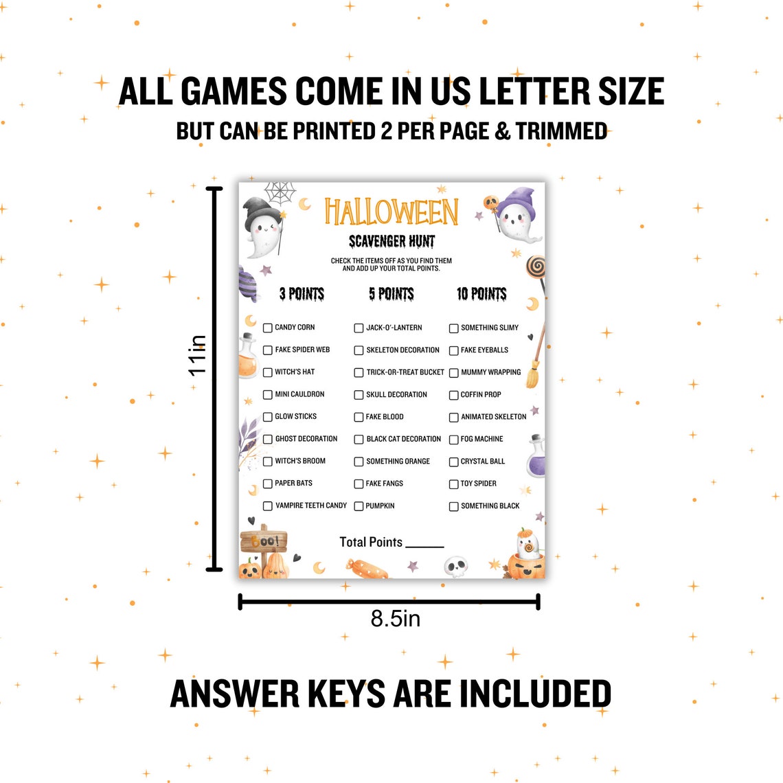 Halloween Game Bundle, Printable Halloween Games, Halloween Games ...