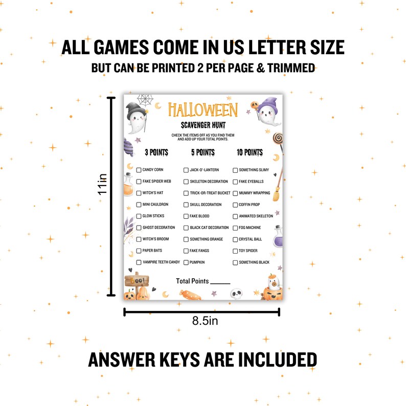 Halloween Game Bundle, Printable Halloween Games, Halloween Games ...