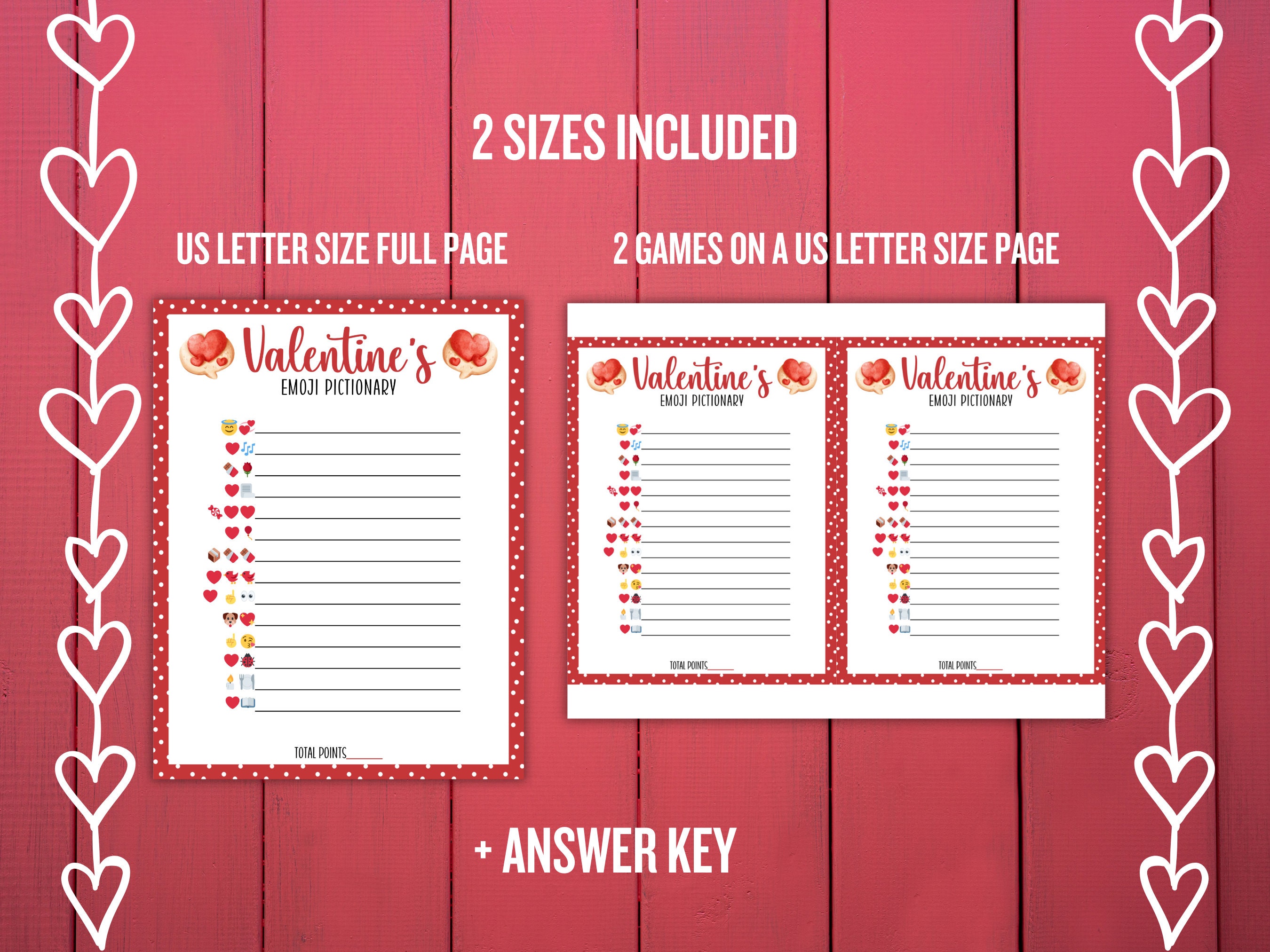 Valentine's Emoji Pictionary, Valentine's Day Games and Activities ...