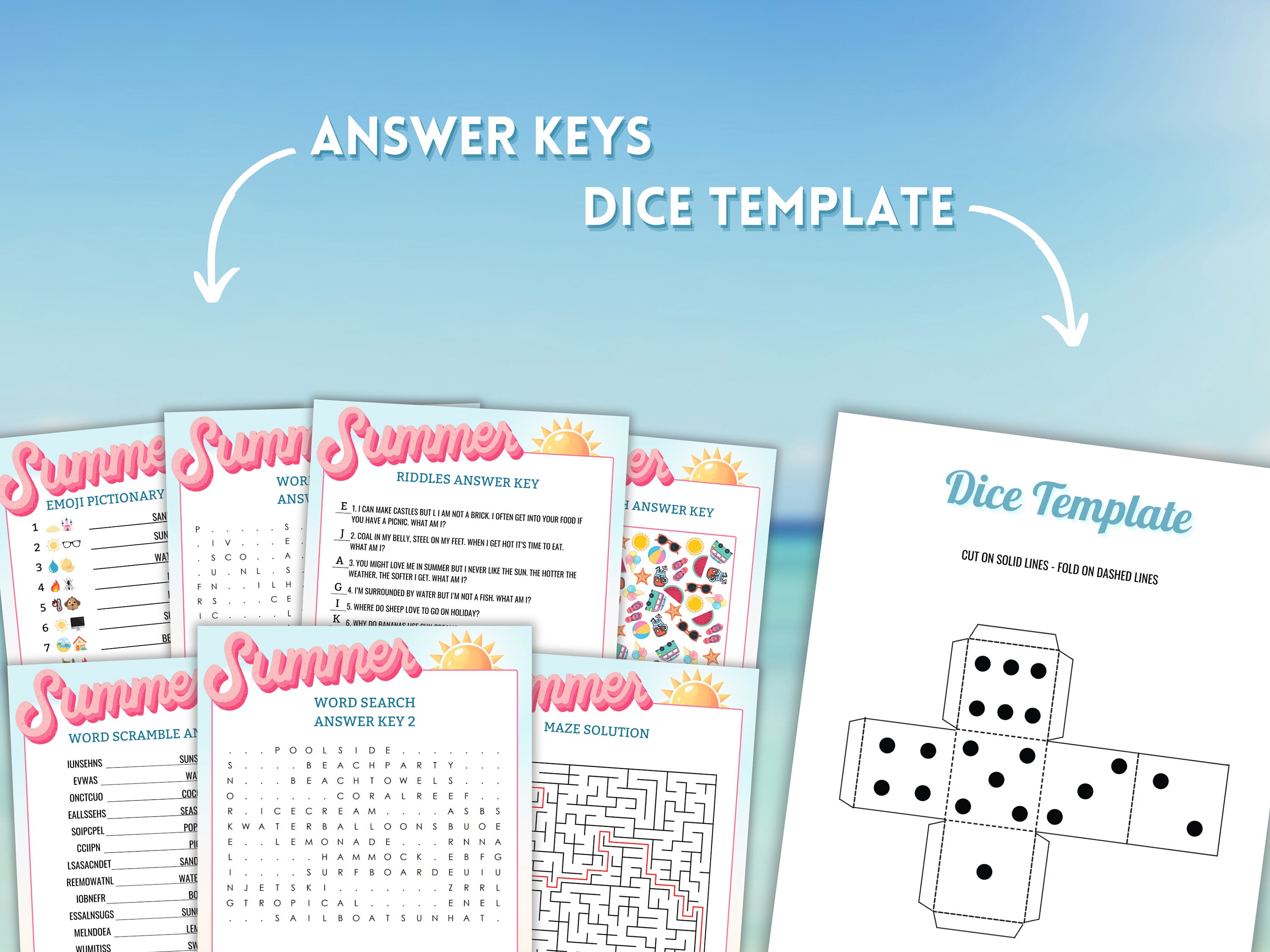 Printable Summer Games , Summer Games, Summer Games Bundle, Summer ...