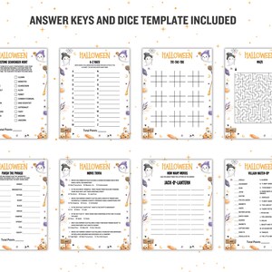 Halloween Game Bundle Printable Halloween Games Halloween - Etsy