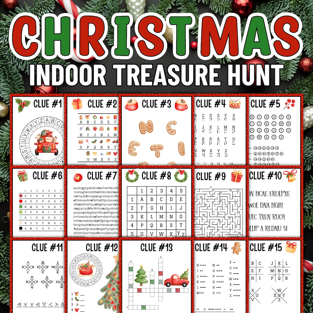 Christmas Treasure Hunt , Printable Treasure Hunt for Older Kids ...
